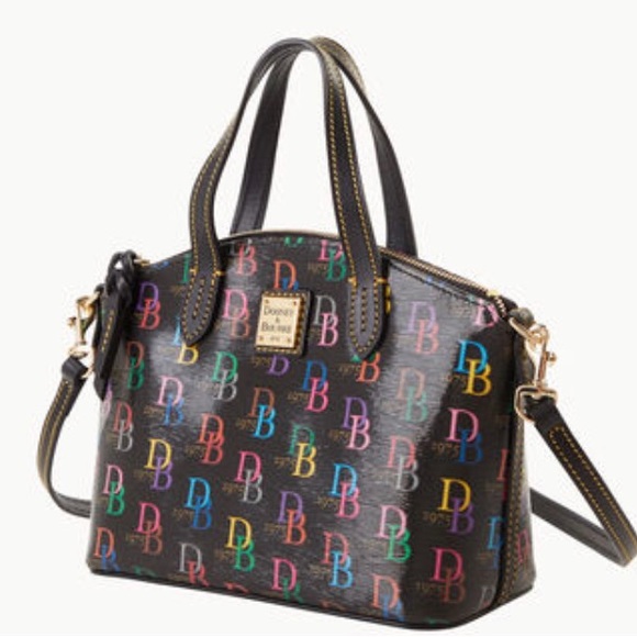 Dooney & Bourke | Bags | Db75 Ruby Multi Colored Crossbody Black Multi ...